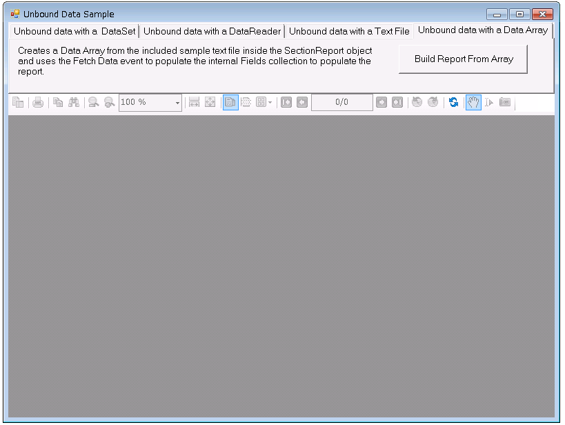 アンバウンドデータ サンプル